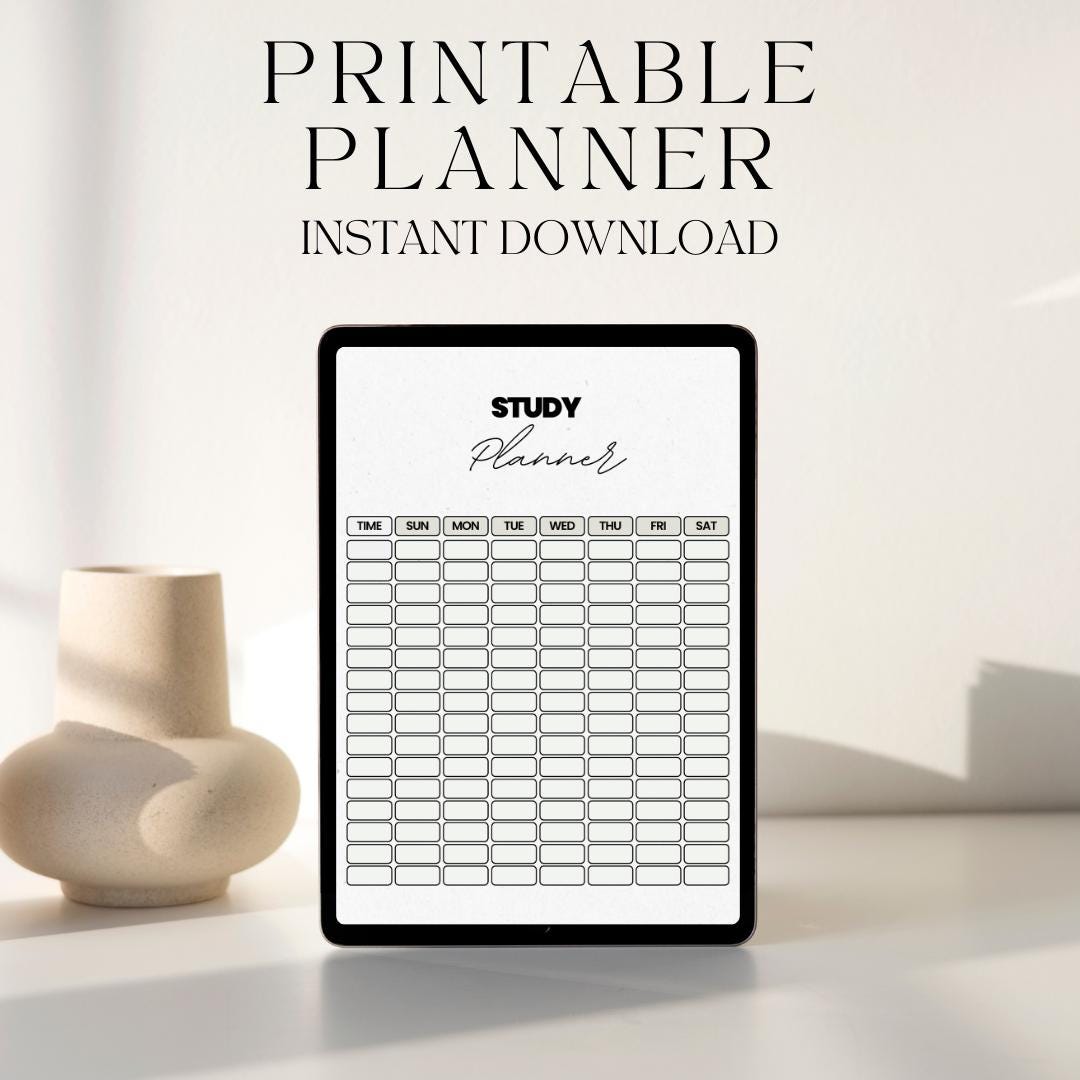 STUDY TRACKER TEMPLATE, College Planner ,task Tracker, Study Log ...