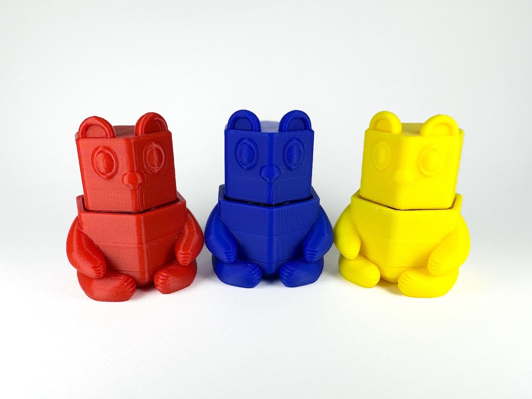 Bear Fidget Clicker Toy With Mechanical Switch | Choose From 10 Vibrant ...
