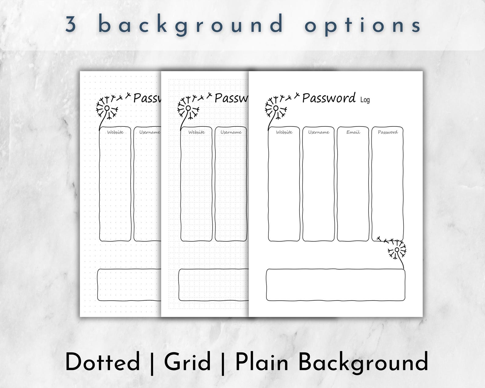 Printable Password Tracker: Happy Planner Inserts (digital Download) - Etsy