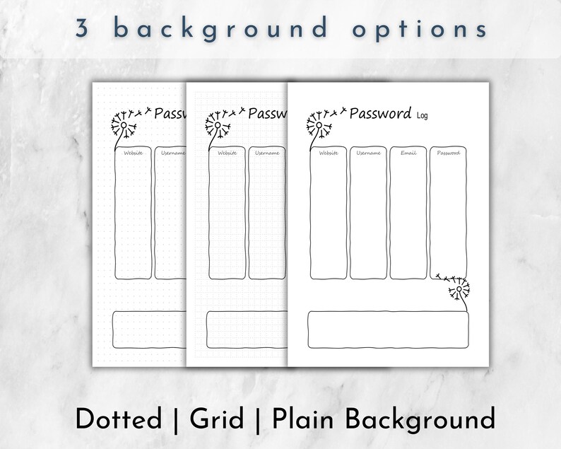 Printable Password Tracker - Happy Planner Classic Inserts - Password ...