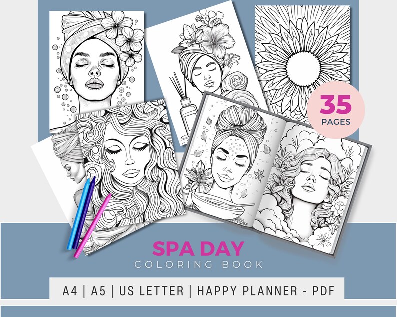Spa Day Coloring Pages - 35 Relaxing Printable Designs - Fun Kids ...