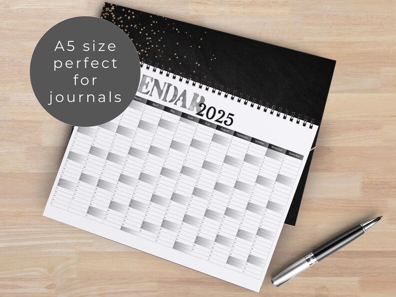 2025 Yearly Planner: Minimalist One-page Calendar (printable PDF) - Etsy