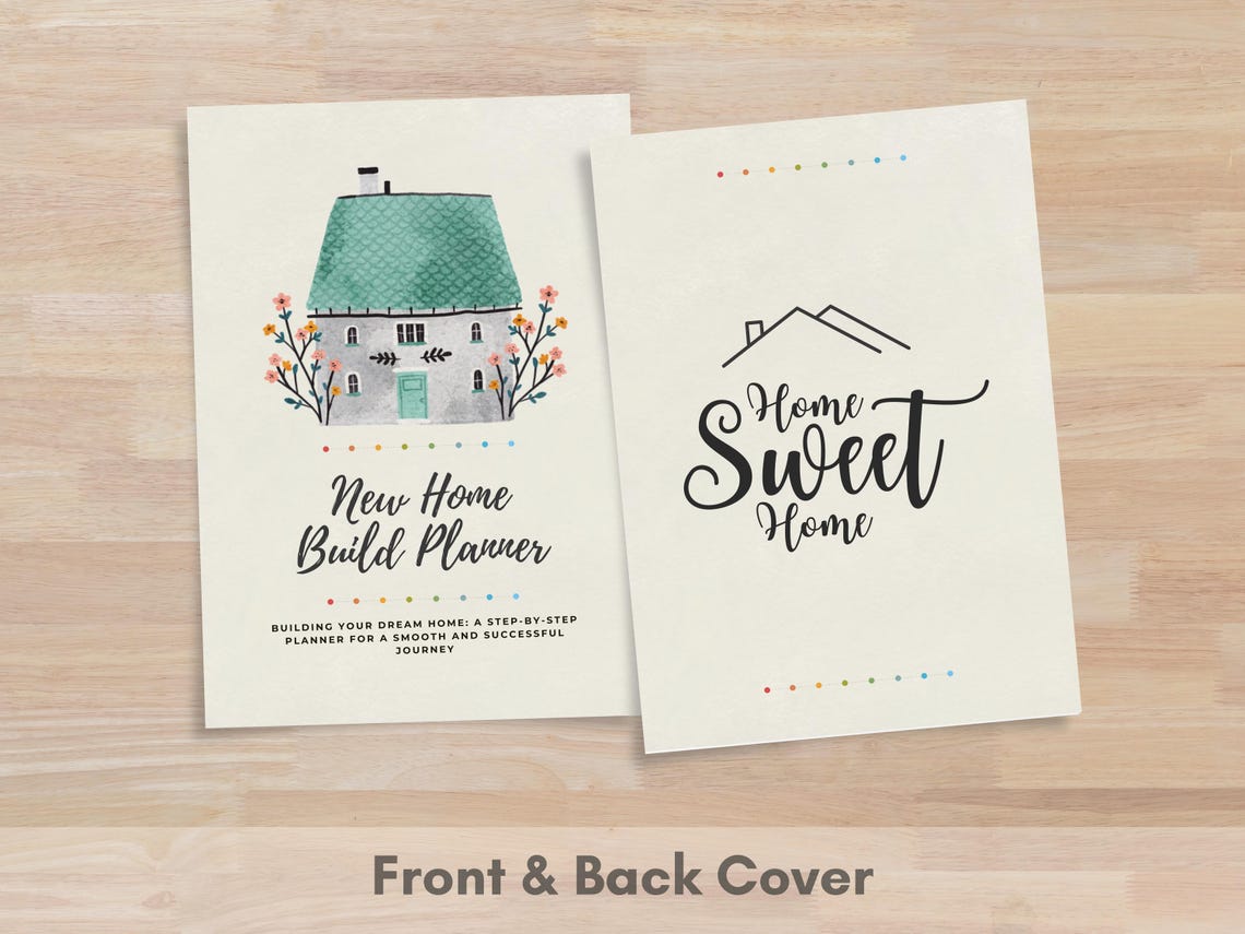 New Home Build Planner: Construction Project Tracker (PDF Download) - Etsy