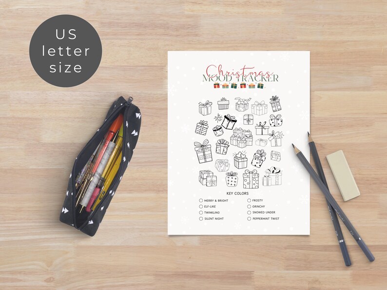 Christmas Mood Tracker - Printable Journal Page - Happy Planner ...