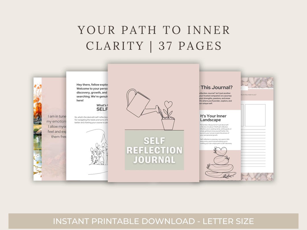 Guided Self-reflection Journal - Daily Mindfulness Prompts - Personal ...