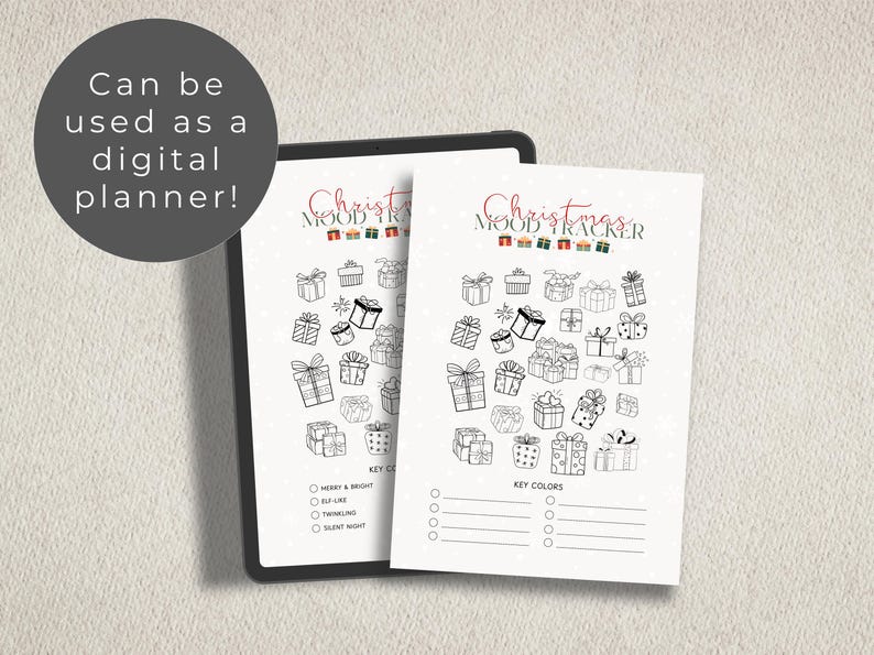Christmas Mood Tracker - Printable Journal Page - Happy Planner ...