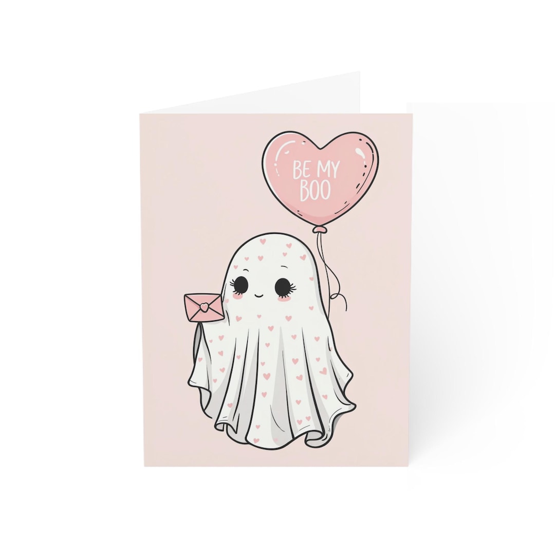 Greeting Cards, Cute Ghost Be My Boo Card, Set of 10 Blank Note Cards ...