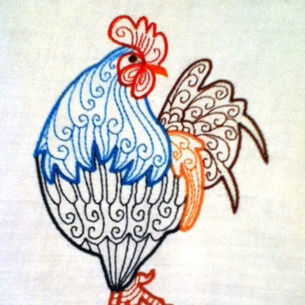 Rooster Embroidery Designs - Etsy