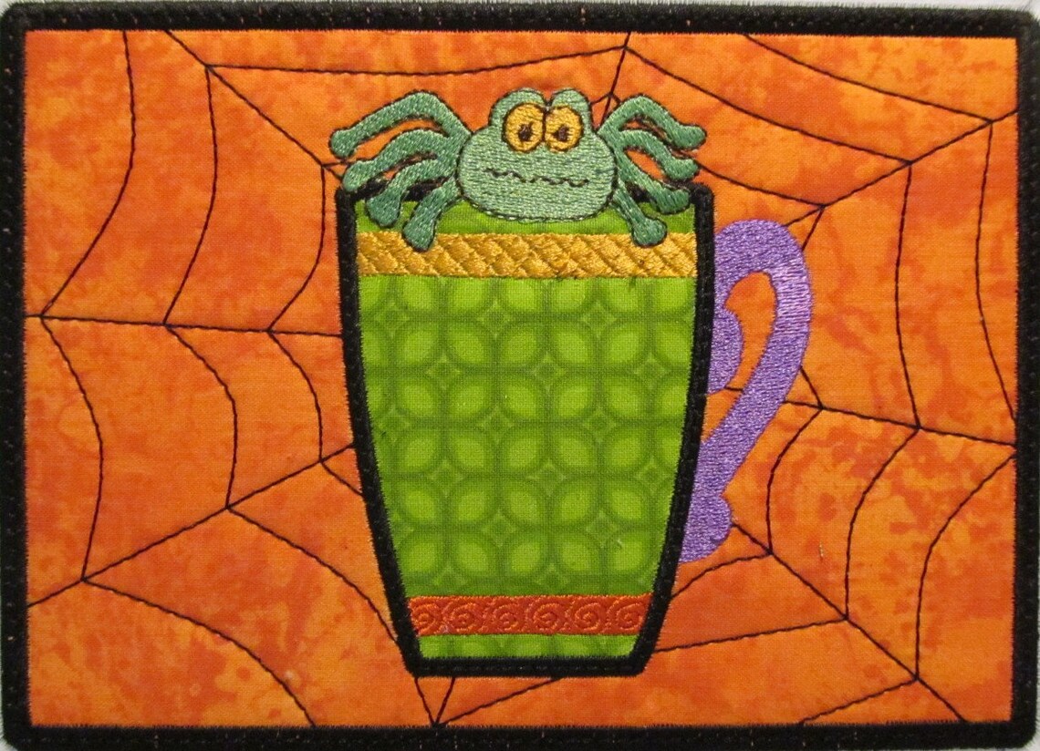 Machine Embroidery Design-ith-mug Rug-applique' Coffee Cup - Etsy