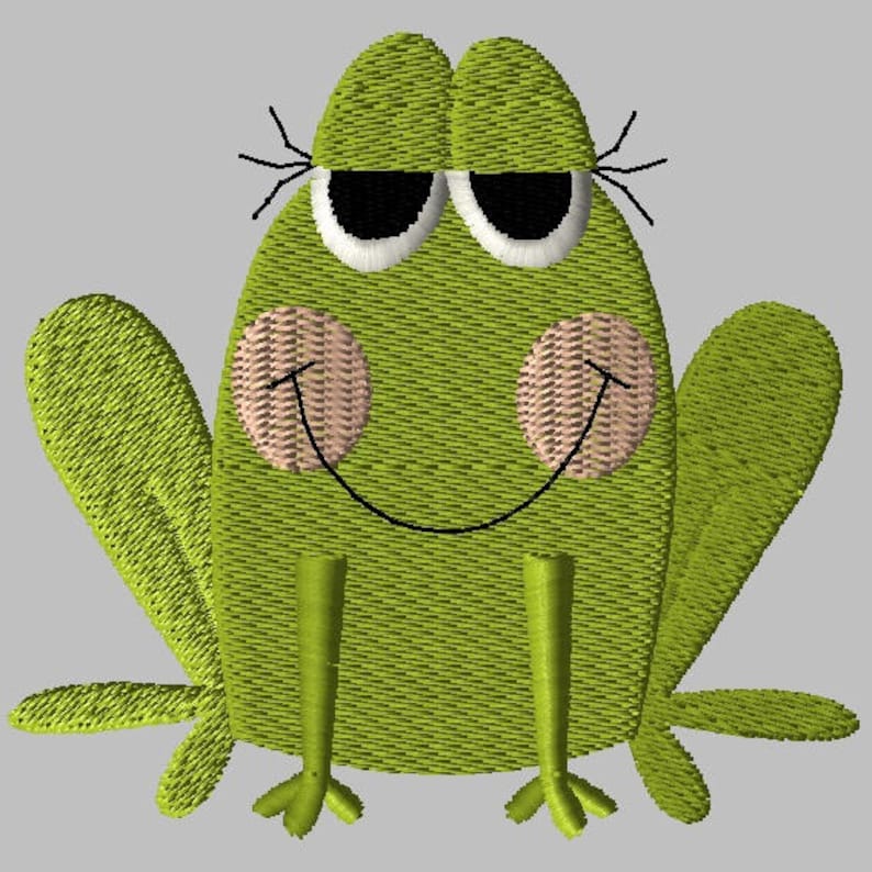 Machine Embroidery Design-primsy Frog-01 Includes 3 Sizes | Etsy