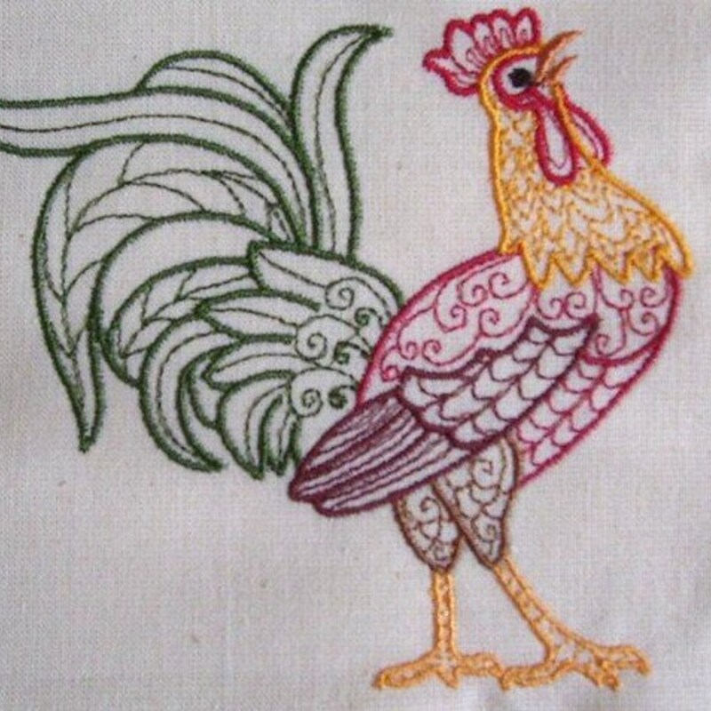 Rooster Embroidery Designs - Etsy