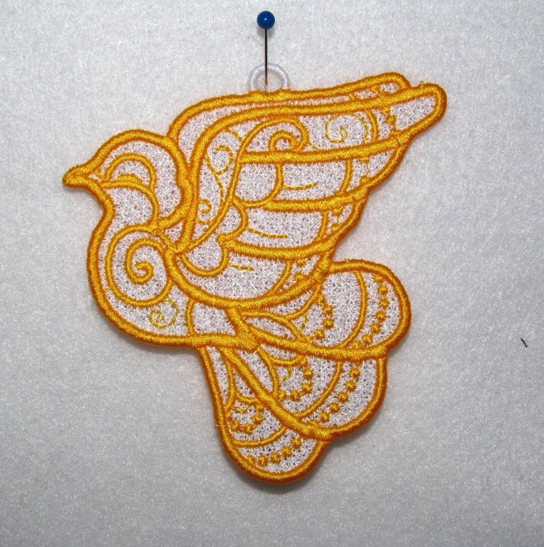 Machine Embroidery Design-fsl-dove Ornament for 4x4 Hoop. - Etsy