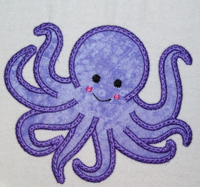 Machine Embroidery Design-applique Octopus Includes 2 Sizes! - Etsy