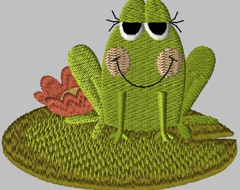 Machine Embroidery Design-primsy Frog-01 Includes 3 Sizes | Etsy