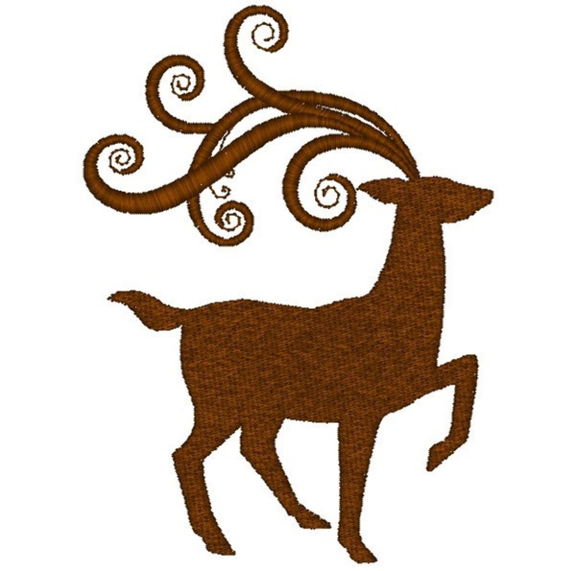 Machine Embroidery Design-reindeer SINGLE 02 With 4x4 and 5x5 | Etsy