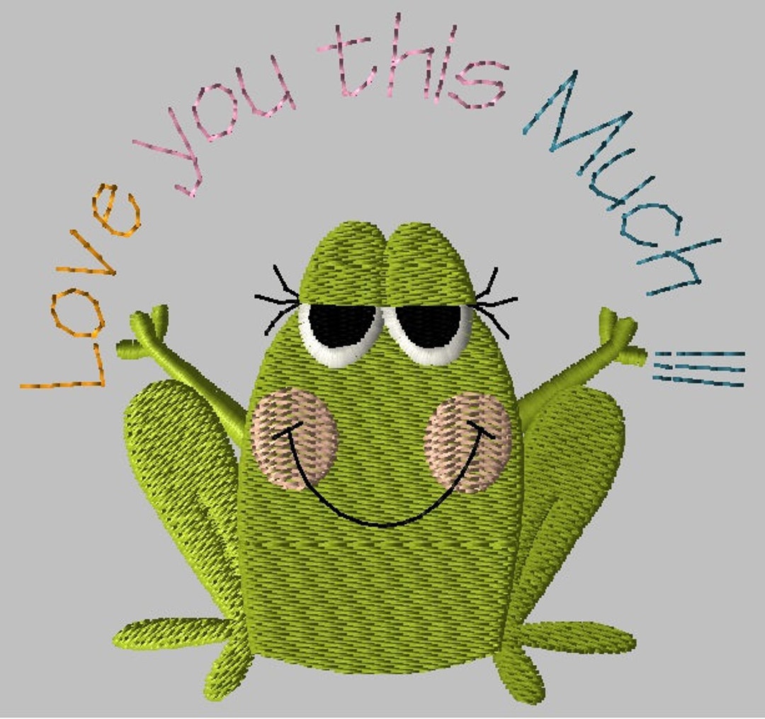 Machine Embroidery Design-primsy Frog-04 Includes 3 Sizes! - Etsy