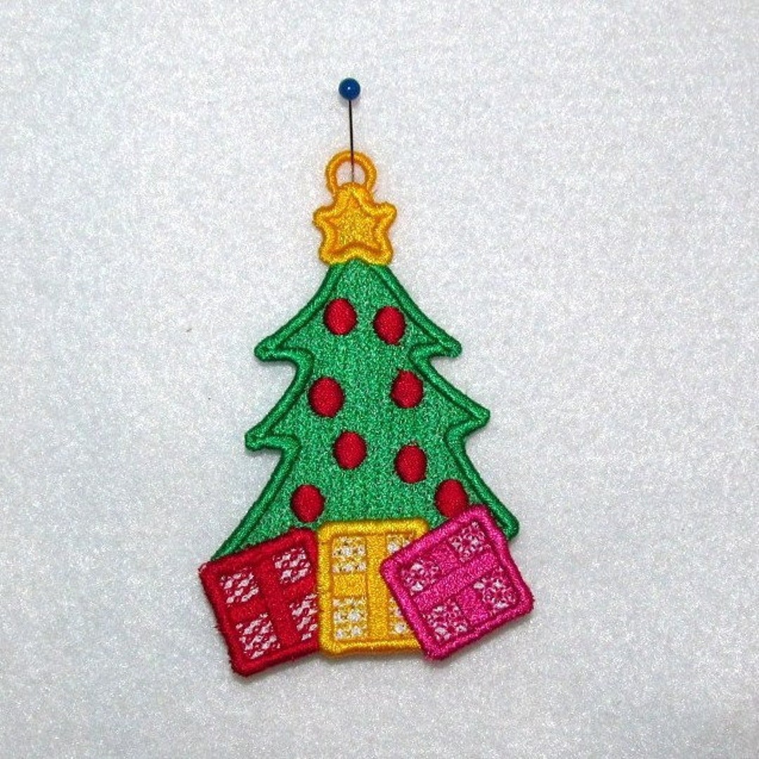 Machine Embroidery Design-fsl-christmas Tree Ornament for 4x4 Hoop. - Etsy