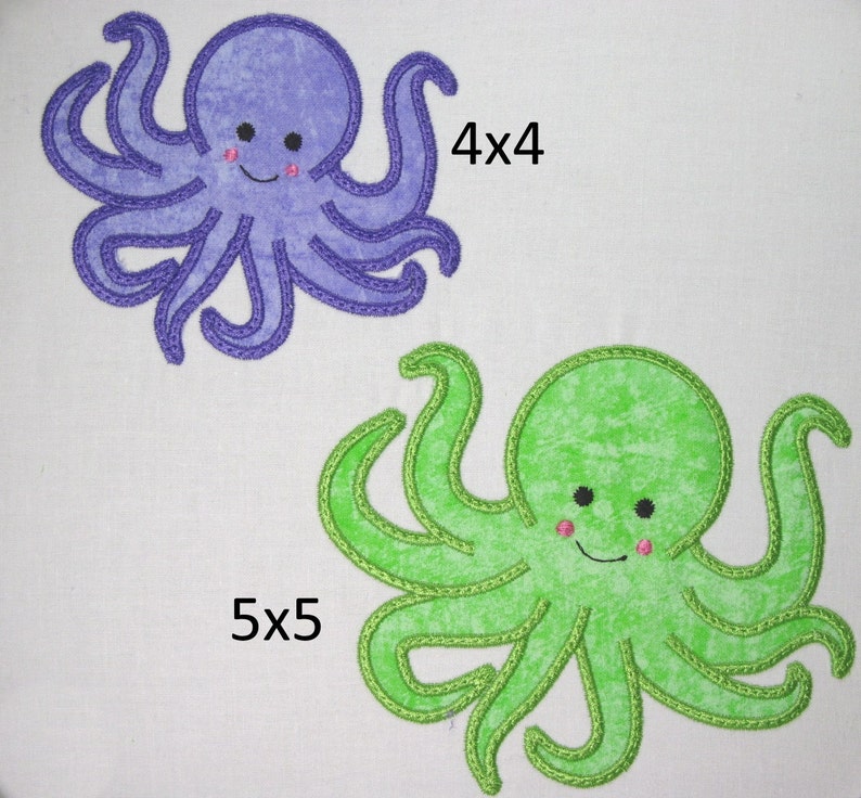 Machine Embroidery Design-applique Octopus Includes 2 Sizes! - Etsy
