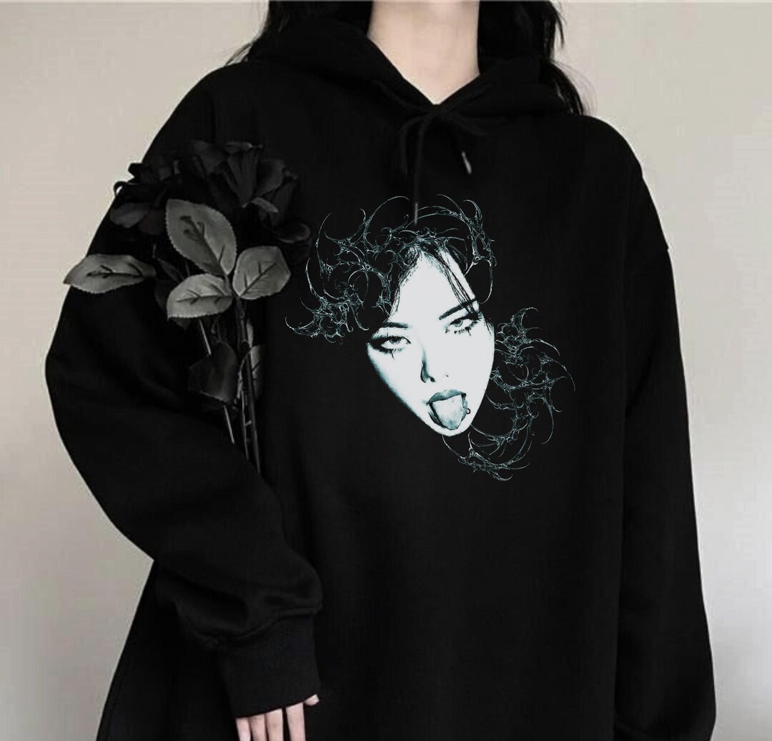 Y2k Streetwear Hoodie, Opium Aesthetic Hoodie, Gothic Clothes, Alt ...