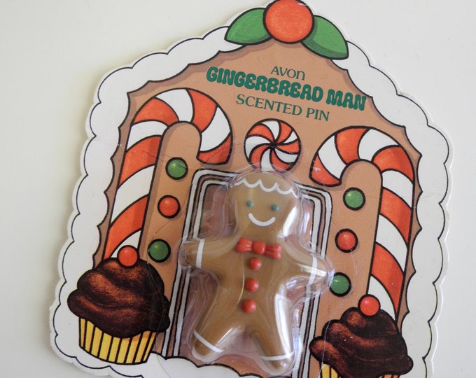 Vintage 70s AVON Gingerbread Scented Pin in Package - Etsy