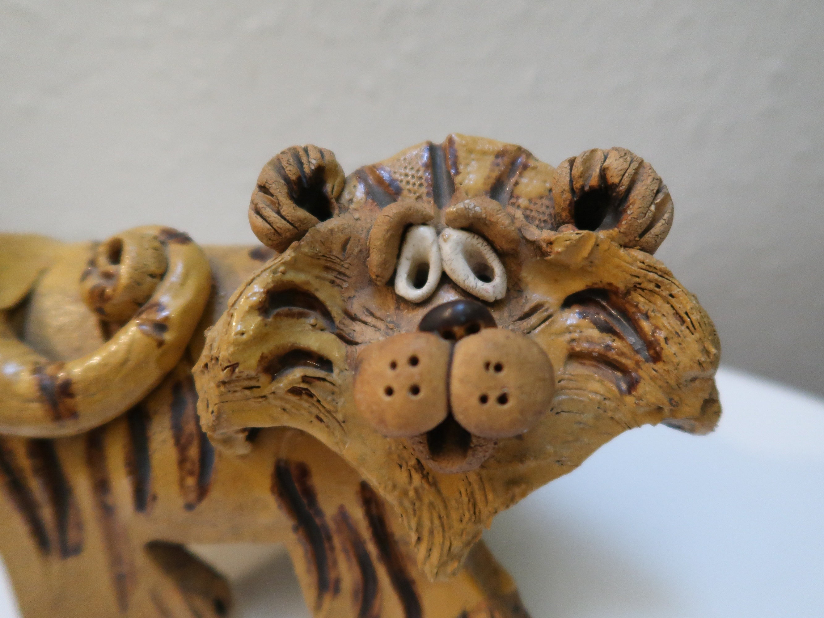 Vintage 70s Ceramic Tiger Studio Pottery by Max Hindt | Etsy