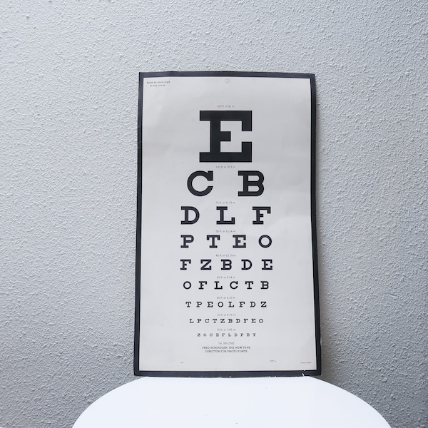 Vintage Eye Chart - Etsy