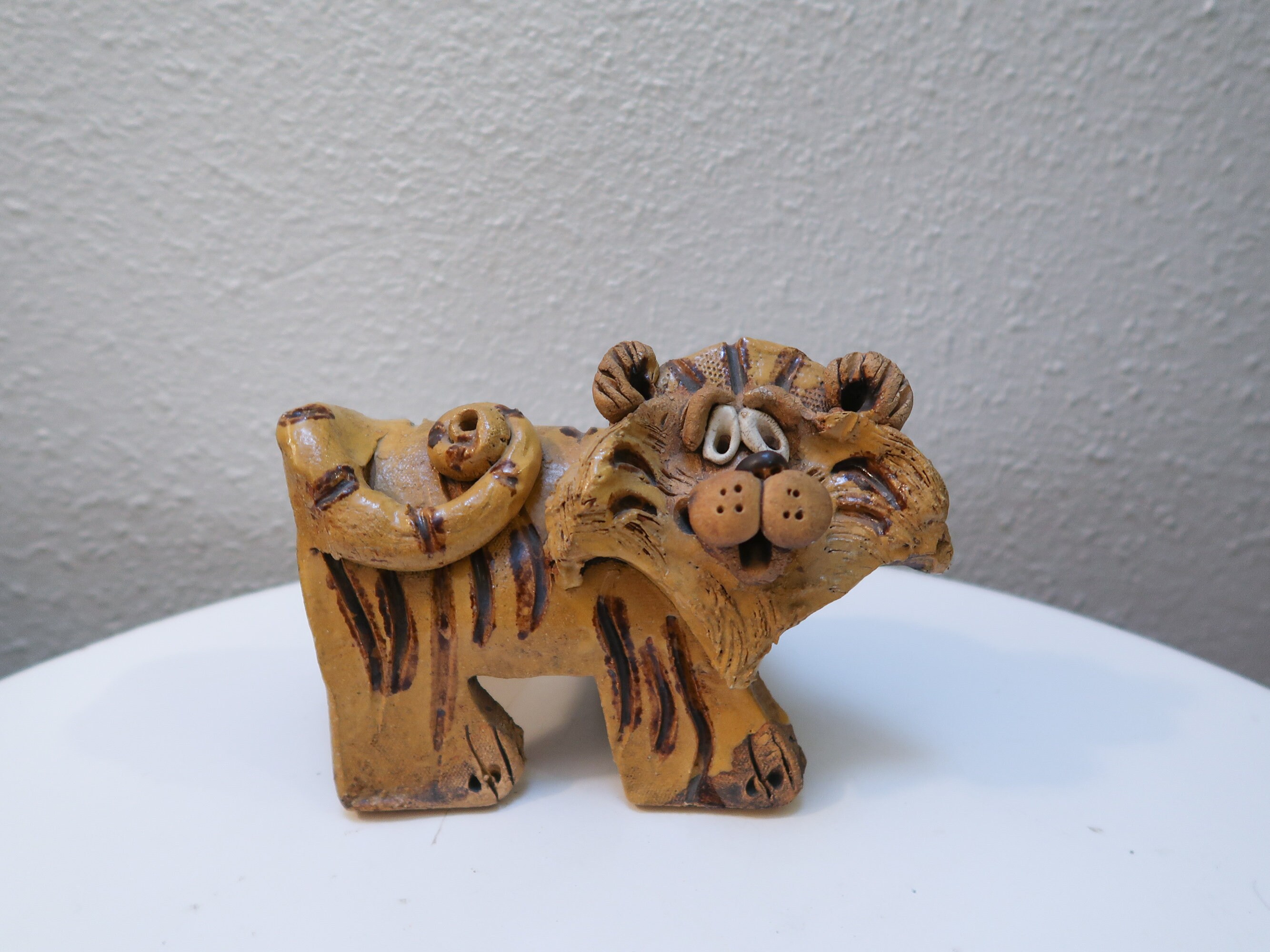 Vintage 70s Ceramic Tiger Studio Pottery by Max Hindt | Etsy