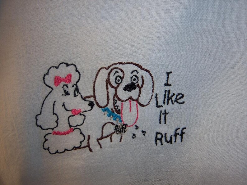 I Like It Ruff Dish Towel - Etsy