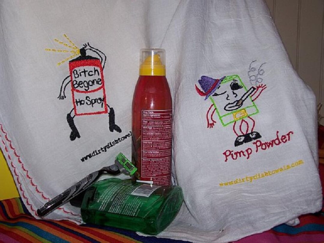 Bitch Be Gone Ho Spray and Pimp Powder Dish Towels - Etsy