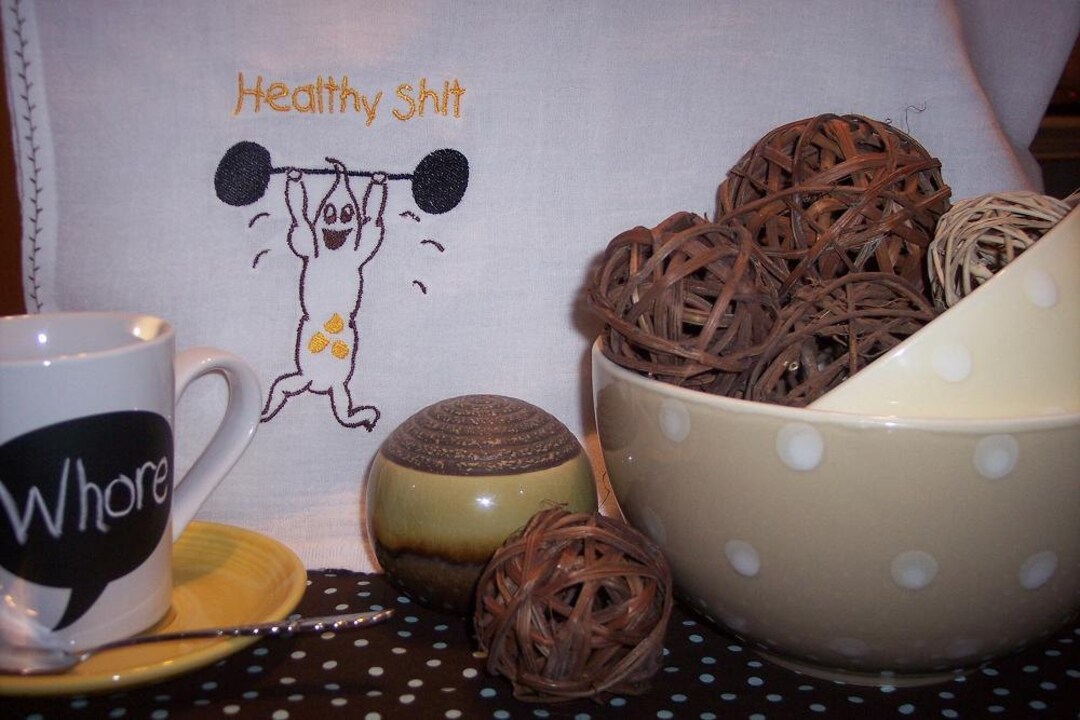 Healthy Shit Dish Towel - Etsy
