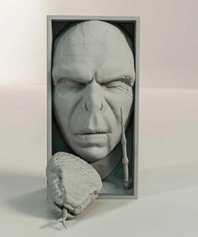 Harry Potters Lord Voldemort - Book Nook/wall Hanging - Etsy