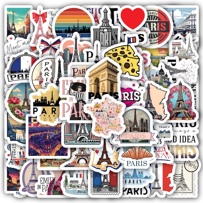 Paris Kawaii Stickers - Etsy