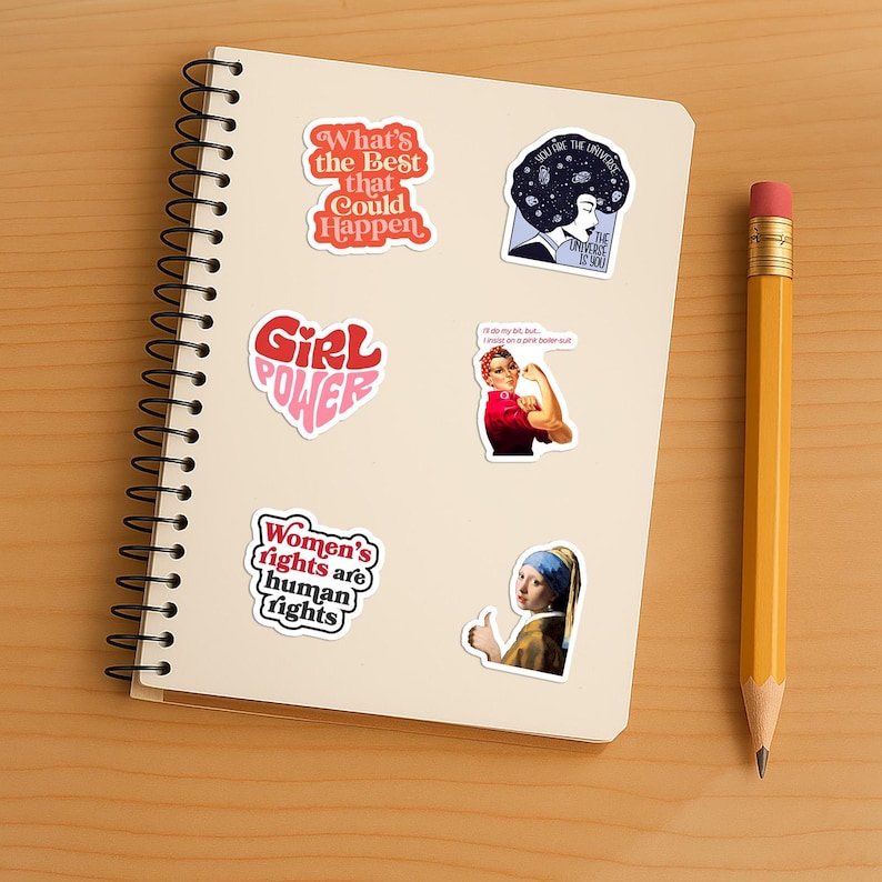 Inspirational Feminist Stickers Sheet – Waterproof Vinyl Decals 40 ...