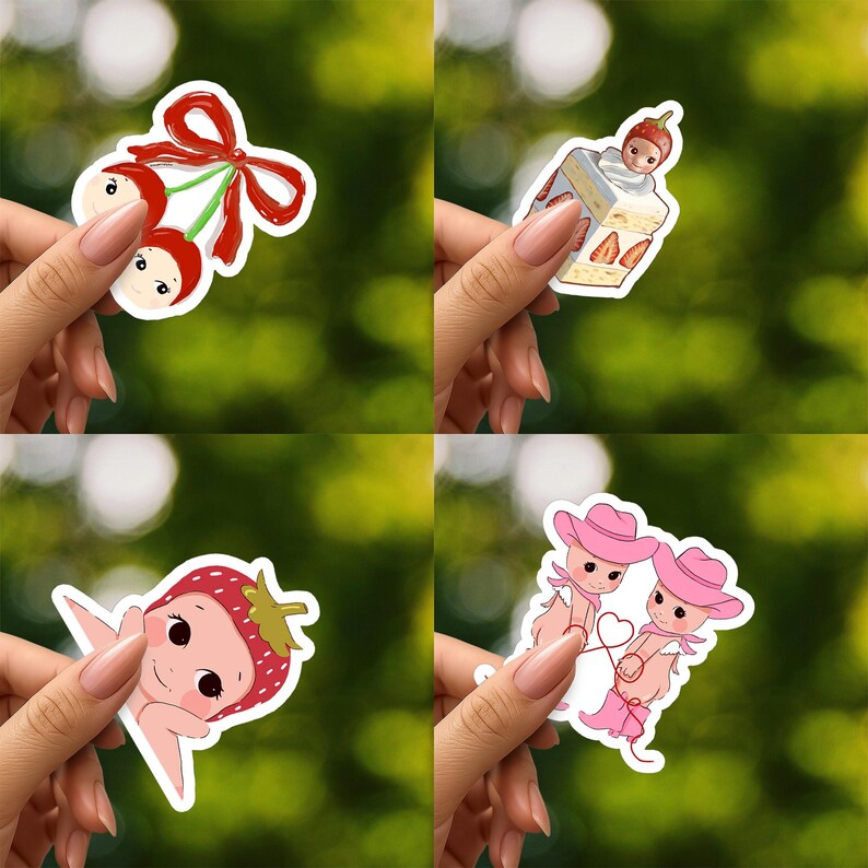 Kewpie and Sonny Angel Stickers Sheet | 40 Piece Vinyl Decals - Etsy
