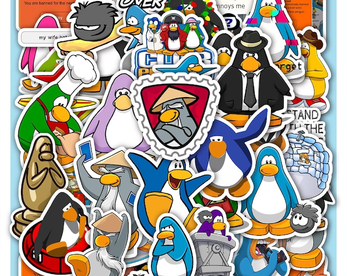 Club Penguin Cursed Unhinged Chat Bubble Nostalgia Meme Stickers! - Etsy