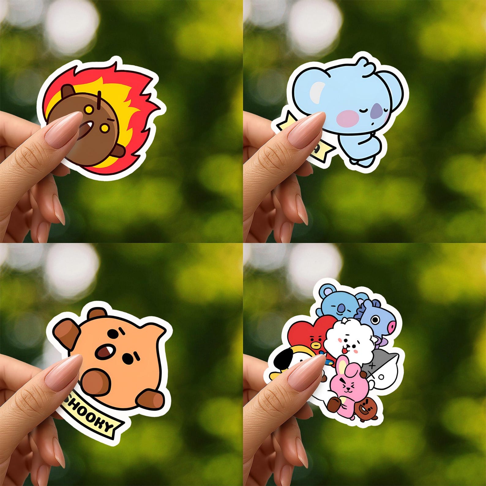 BT Character 21 Sticker Sheet -k-pop Army Decor, Vinyl Decals for ...