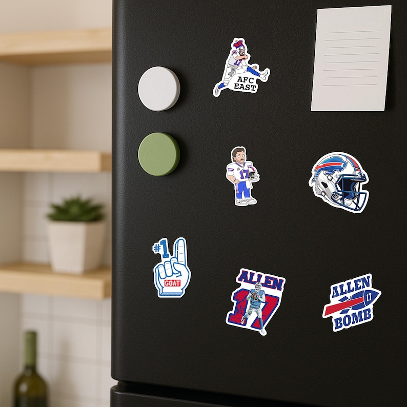 Josh Allen MVP Sticker Sheet | Buffalo Bills Football Decals for Sports ...
