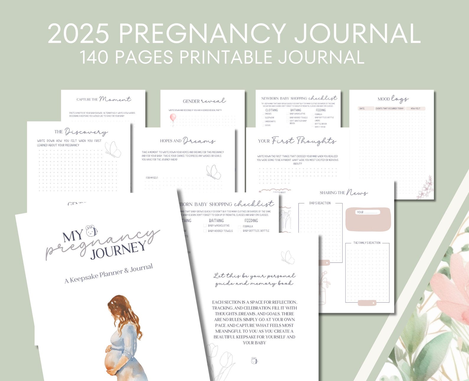 Printable Pregnancy Planner, Custom US Letter Mom to Be Workbook ...