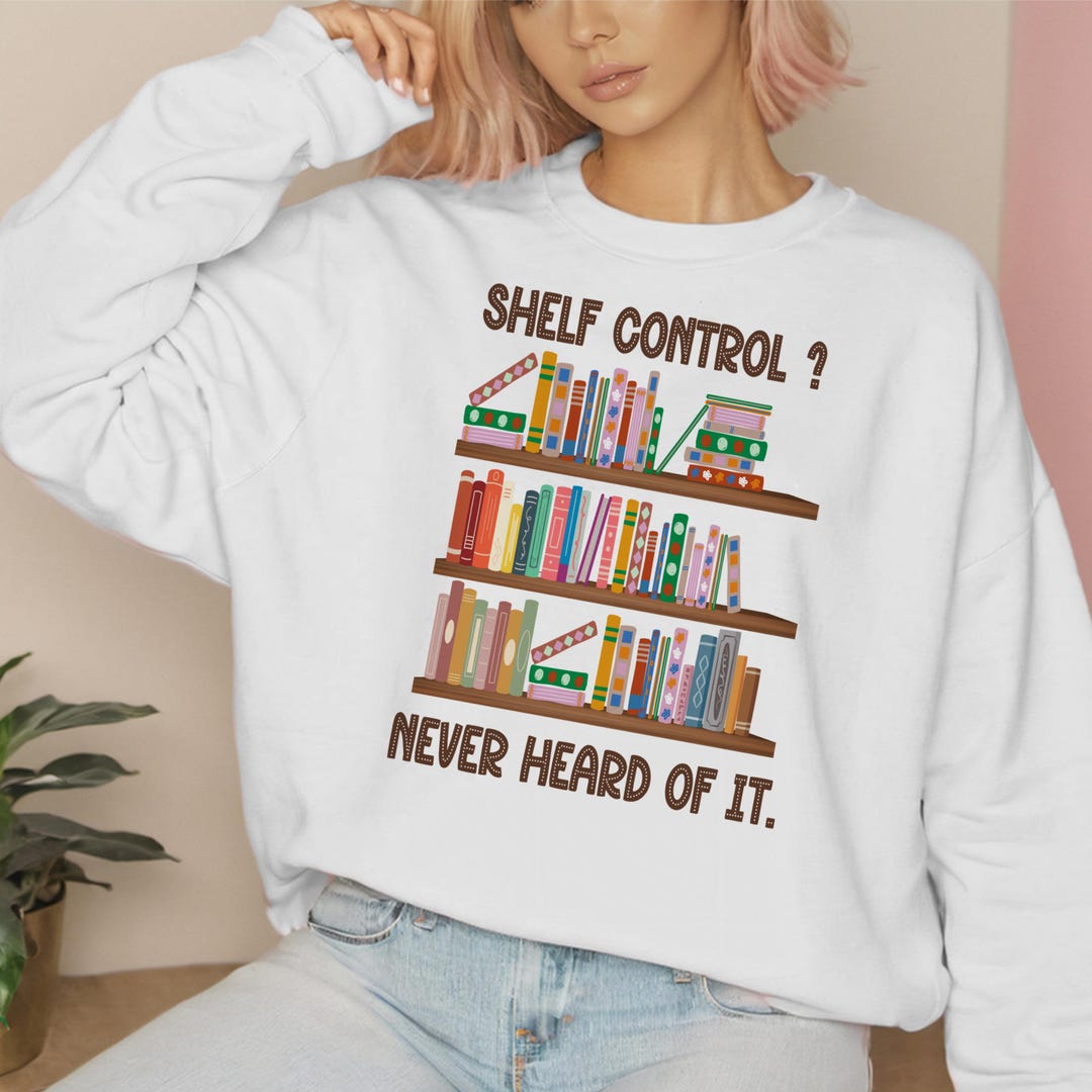 Shelf Control PNG for Shirts, Book Lovers Png, Librarian Shirt and Mug ...