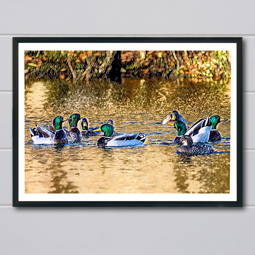 Printable Flock of Ducks Wall Art Print Living Room Prints Digital ...