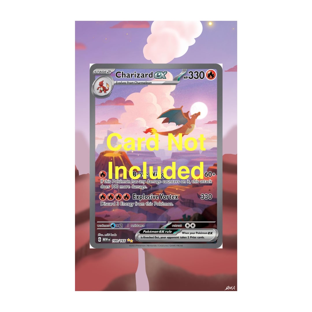 Pokemon Charizard 151 Extended Art Acrylic Display Case Screw Down ...