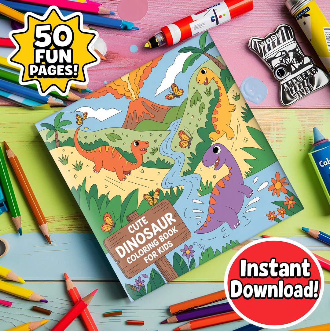 50 Cute Dinosaur Coloring Pages for Preschoolers | Printable Dino Fun ...