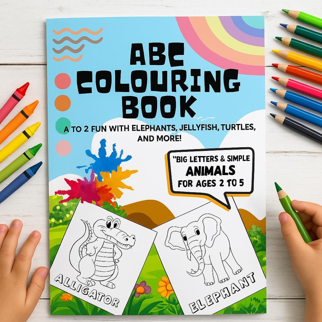 ABC Coloring Book Printable | Alphabet Animal Pages A-Z | Preschool ...