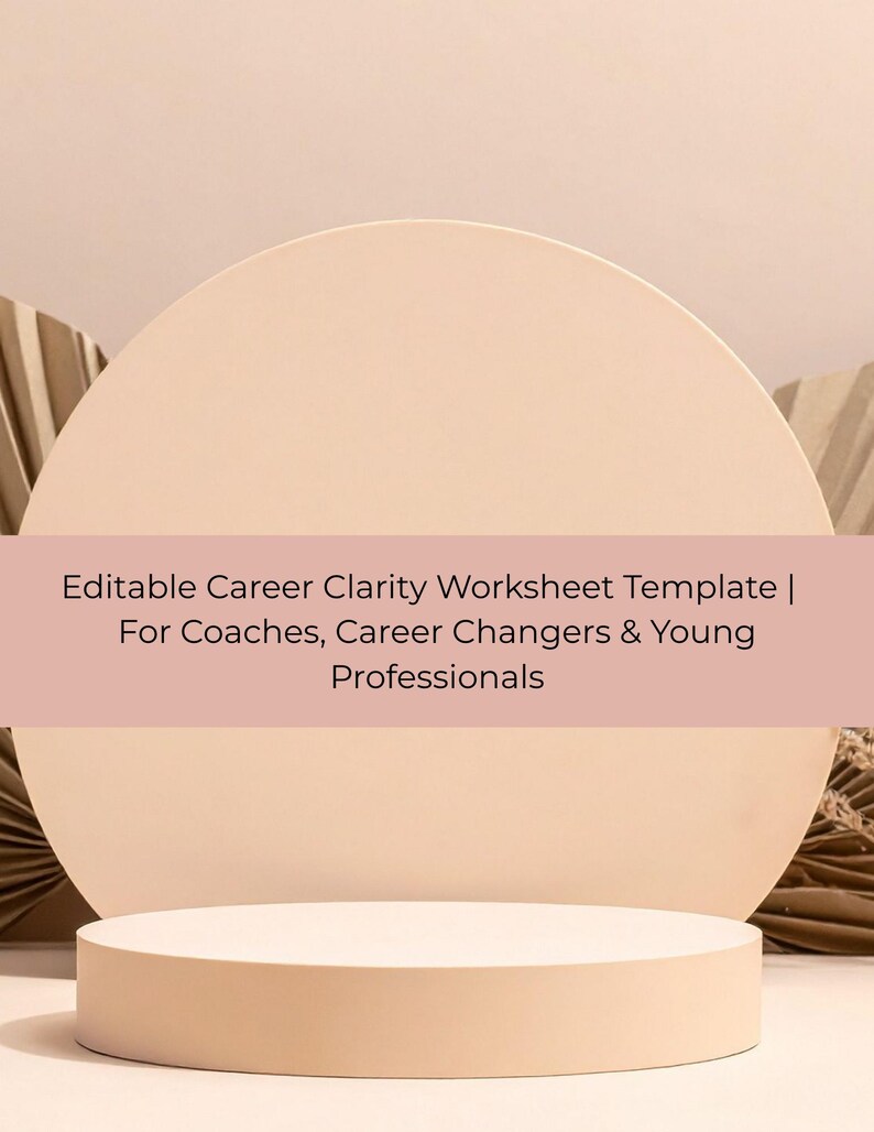 Editable Career Clarity Worksheet Template Canva | Planning Tool for ...