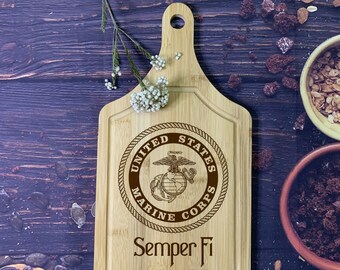 Usmc Cutting Board - Etsy