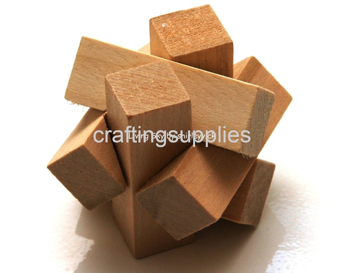 Wooden Puzzle Star Brain Teaser Gift Party Favor - BT004 - Etsy
