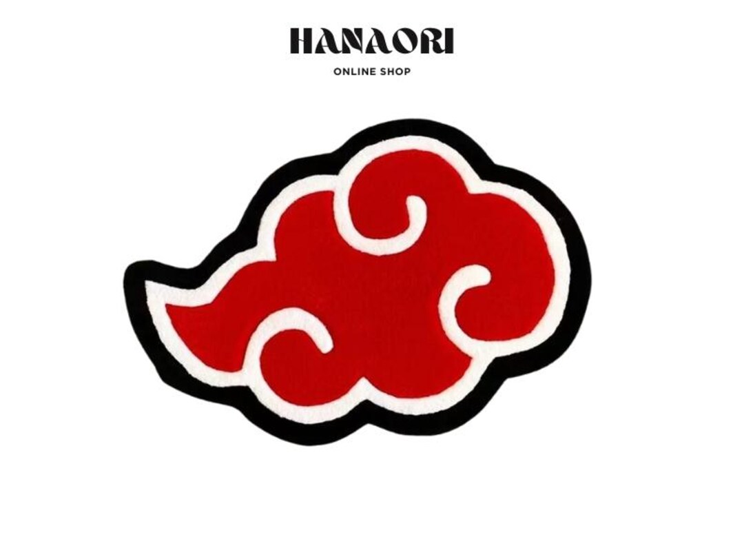 Naruto Akatsuki Emblem Rug, Black Red Area Accent, Anime Lover Gift ...