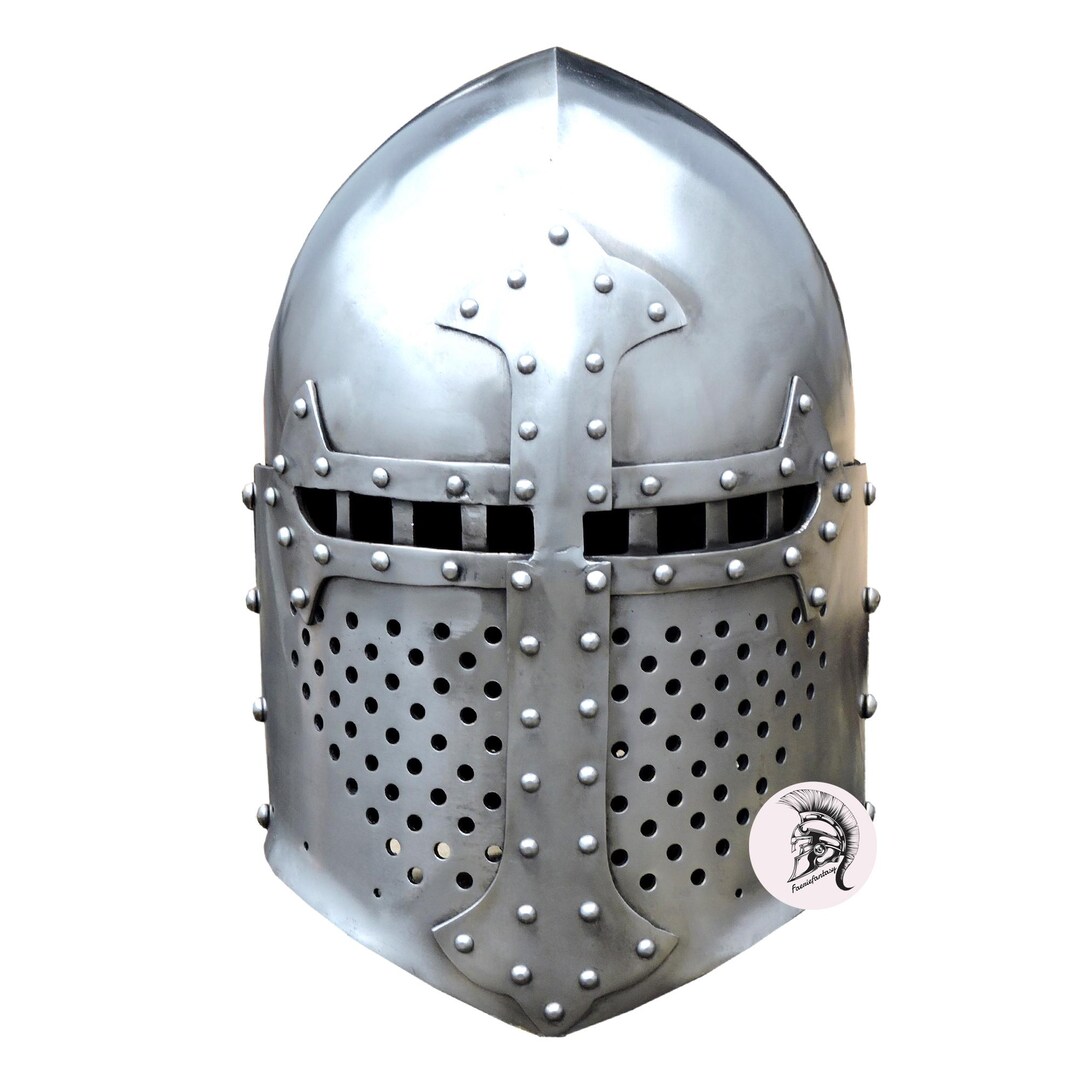 Medieval Knight Hardened 4130 Steel Helmet - Etsy