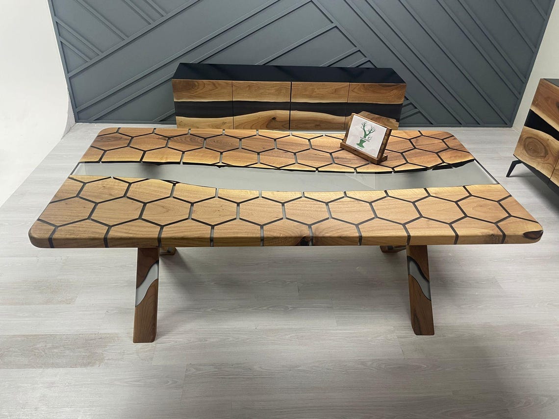 Epoxy Table, Conference Table, Epoxy Edge River Table, Modern Design ...