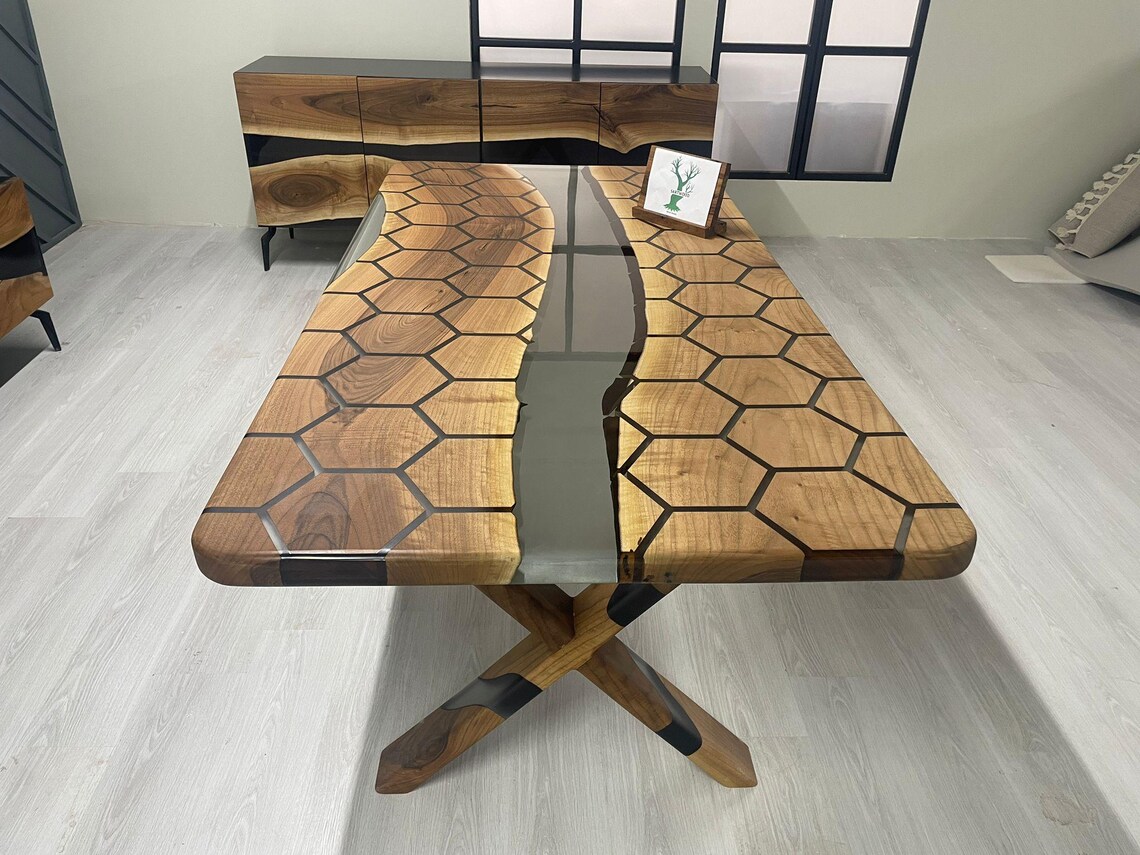 Epoxy Table, Conference Table, Epoxy Edge River Table, Modern Design ...